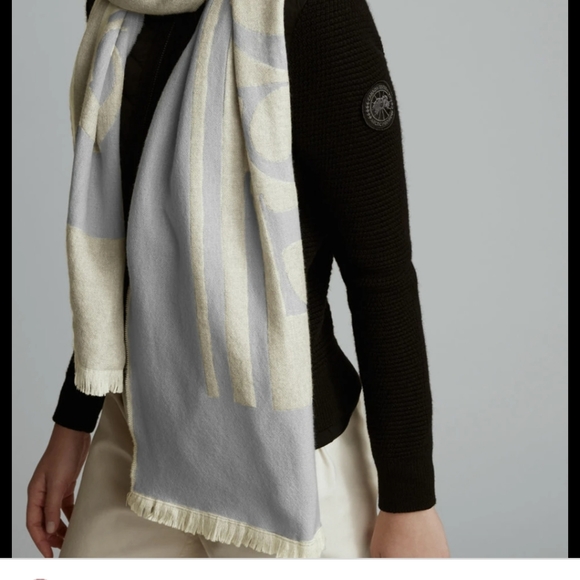 Canada Goose | Accessories | Canada Goose Os Woven Logo Scarf Merino ...